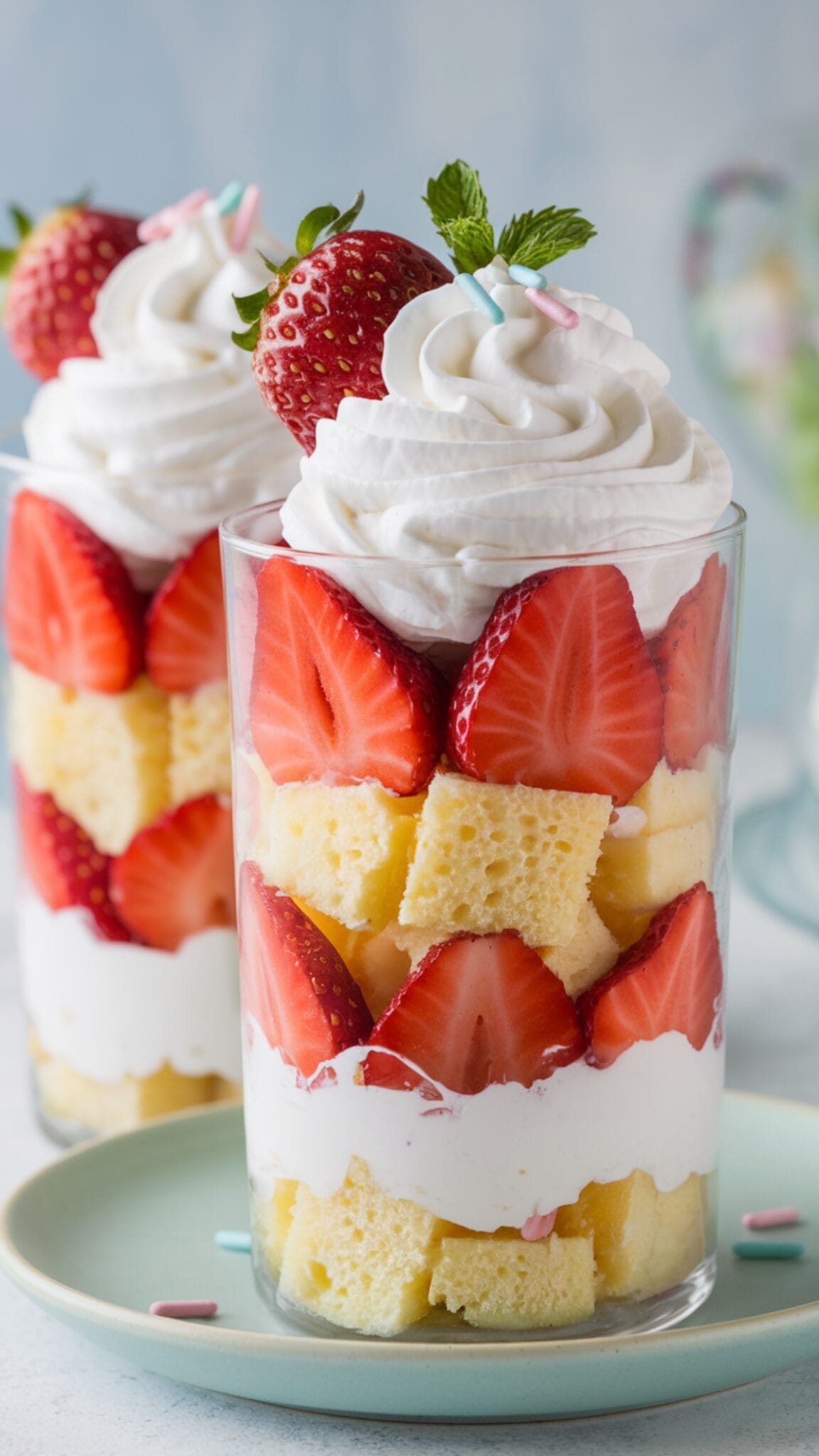 15 Minute Strawberry Shortcake Easter Parfaits Recipe