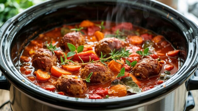 8 Hour Slow Cooker Sausage Casserole For Busy Weeknights