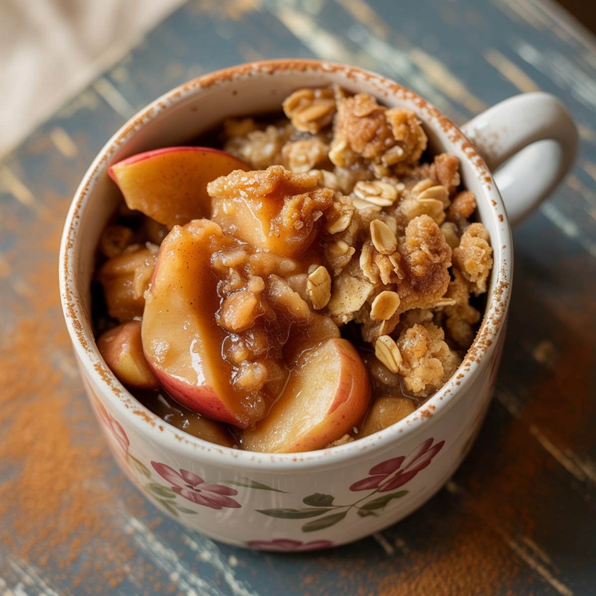 5-Minute Apple Crumble in a Mug | Quick Microwave Dessert