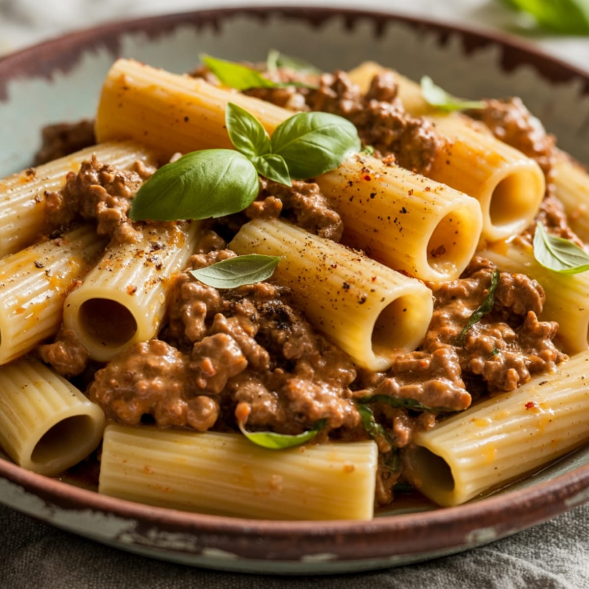 Creamy Parmesan Beef Rigatoni Ready in 30 Minutes