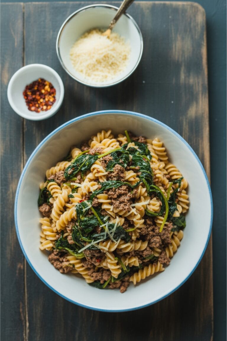 20-Minute Beef and Spinach Pasta for Busy Weeknights