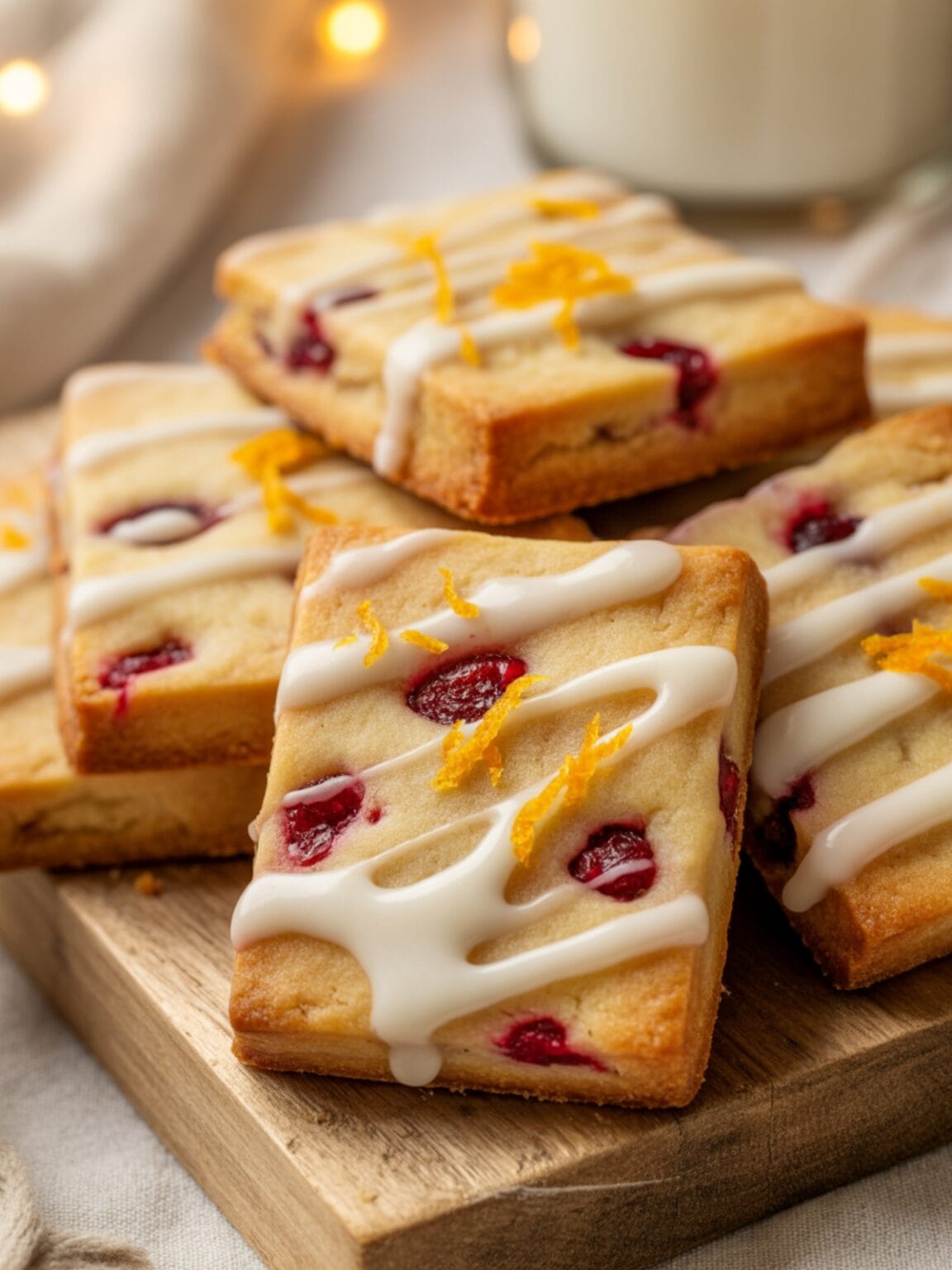 Easy Cranberry Orange Shortbread Cookies Recipe